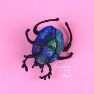 Bug Brooch, Blue Green Beetle Pin, Insect Jewelry, 3d Brooch, Coat ...