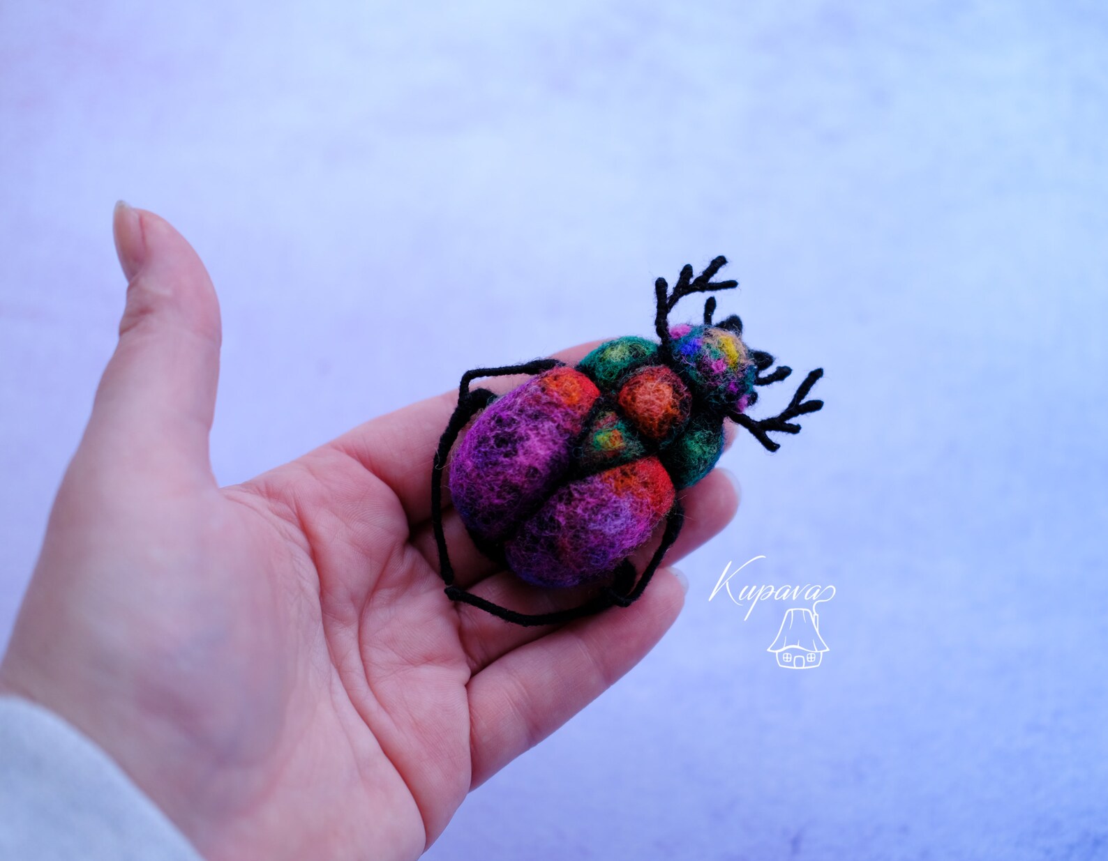 Emerald Pink Beetle Brooch, Wool Felted Bug Pin, Scarab Insect Jewelry ...