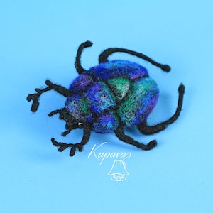 Bug Brooch, Blue Green Beetle Pin, Insect Jewelry, 3d Brooch, Coat ...