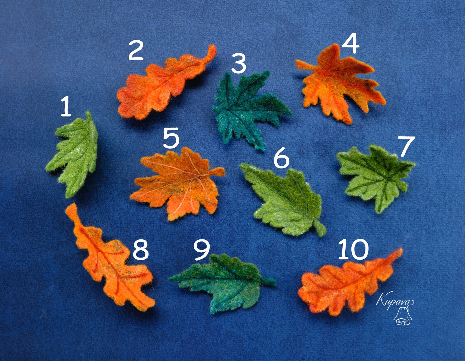 Maple Leaf Brooch, Oak Leaves Felted Pin, Wool Felt Autumn Jewelry ...