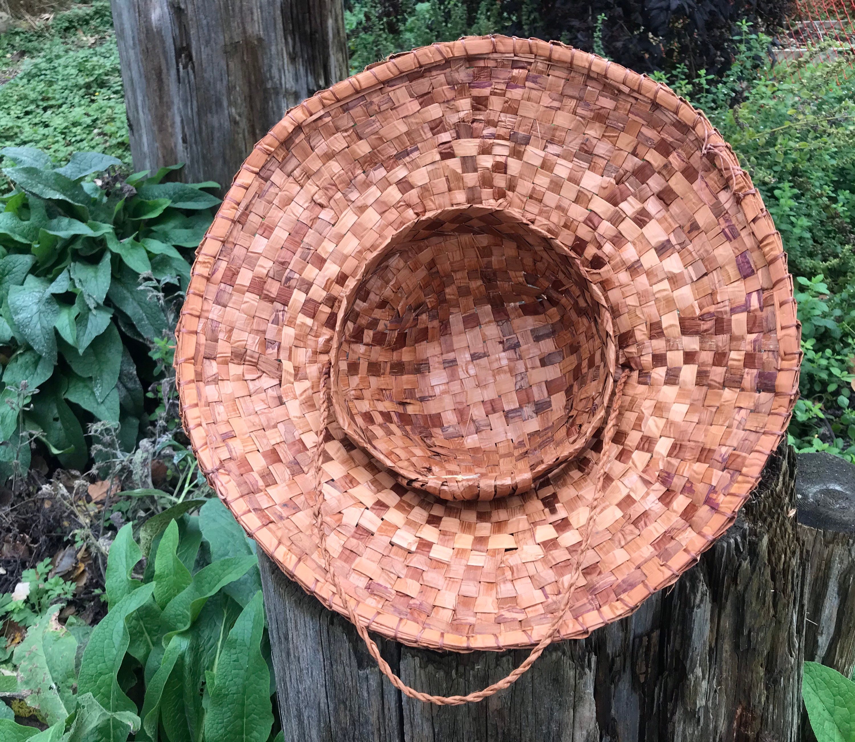 Cedar Bark Hat Woven Hat / Cedar Weaving / for Adults - Etsy