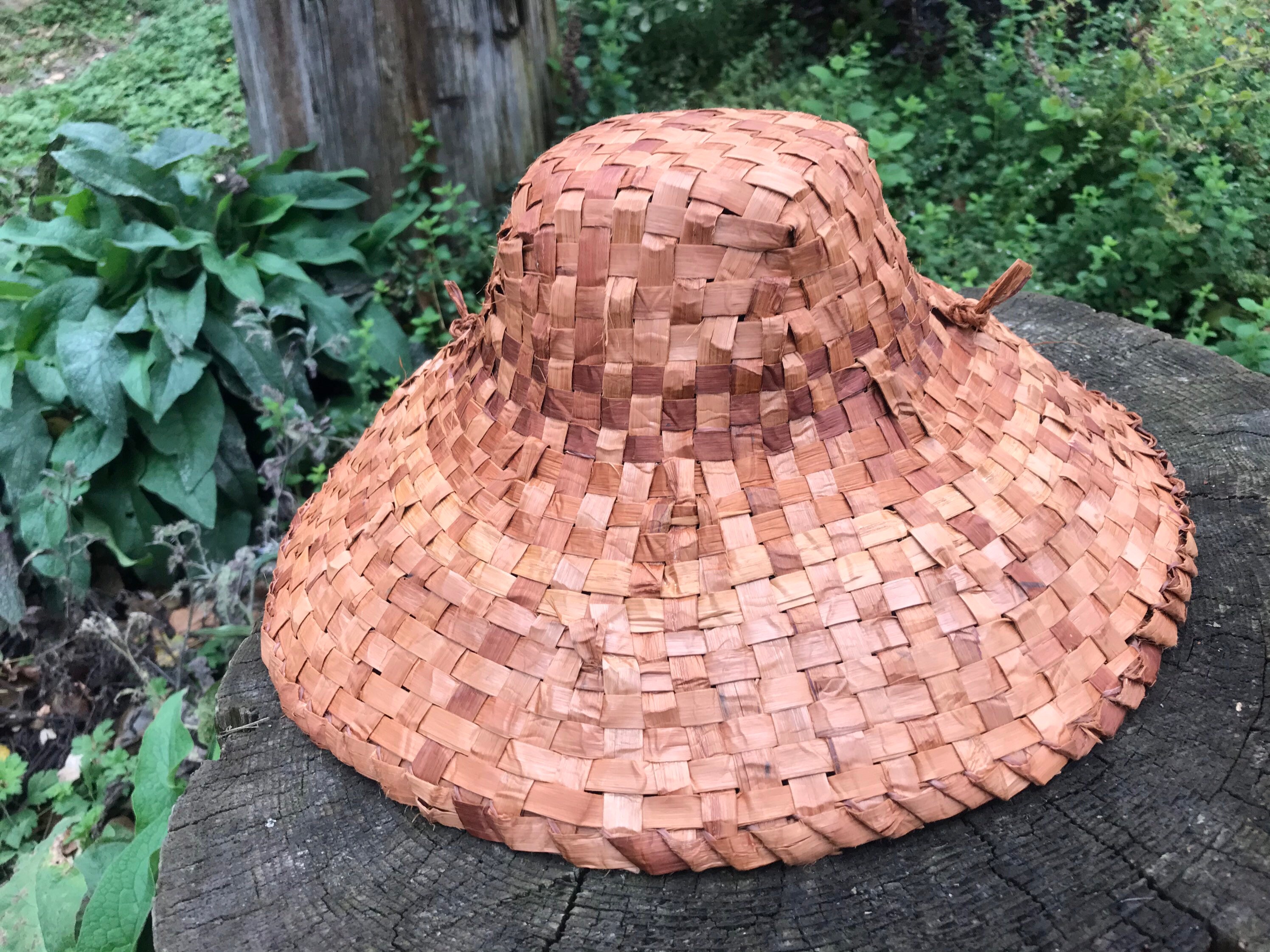 Cedar Bark Hat woven hat / Cedar weaving | Etsy