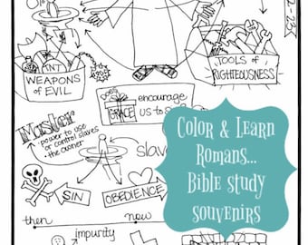 Bible Doodle Study Packet for Romans 1-2 - Etsy