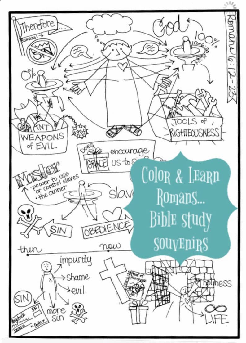 Bible Doodle Study Packet for Romans 5-6 - Etsy