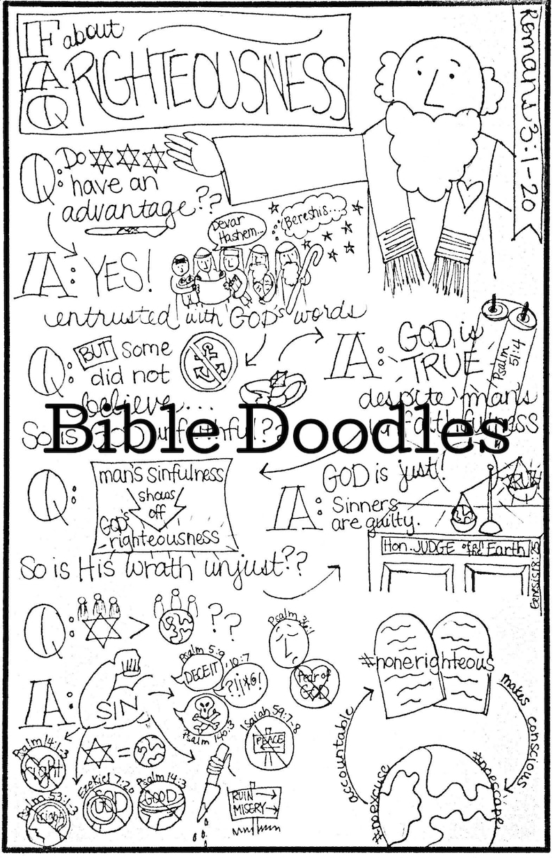 Complete Bible Doodles Study Pack for Romans - Etsy