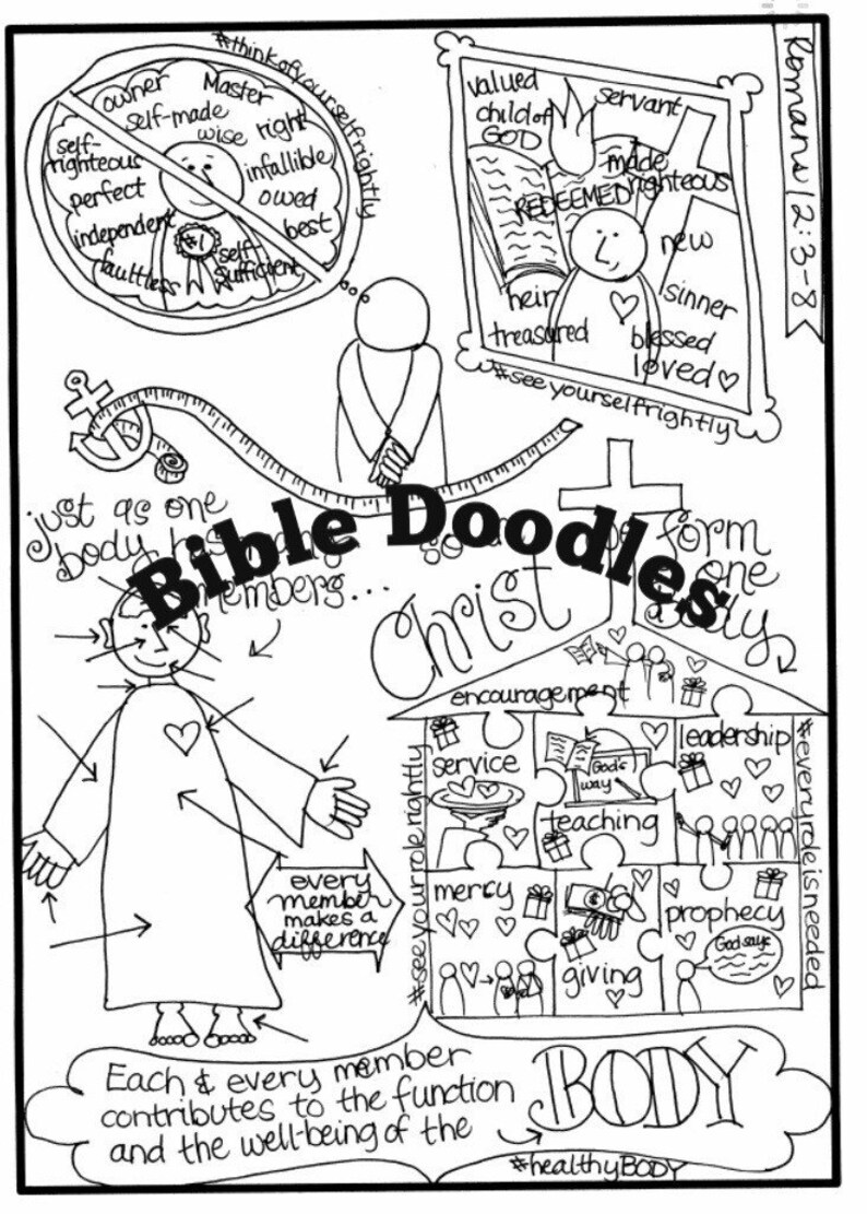 Bible Doodle Study Packet for Romans Doxology & Chapter 12 - Etsy