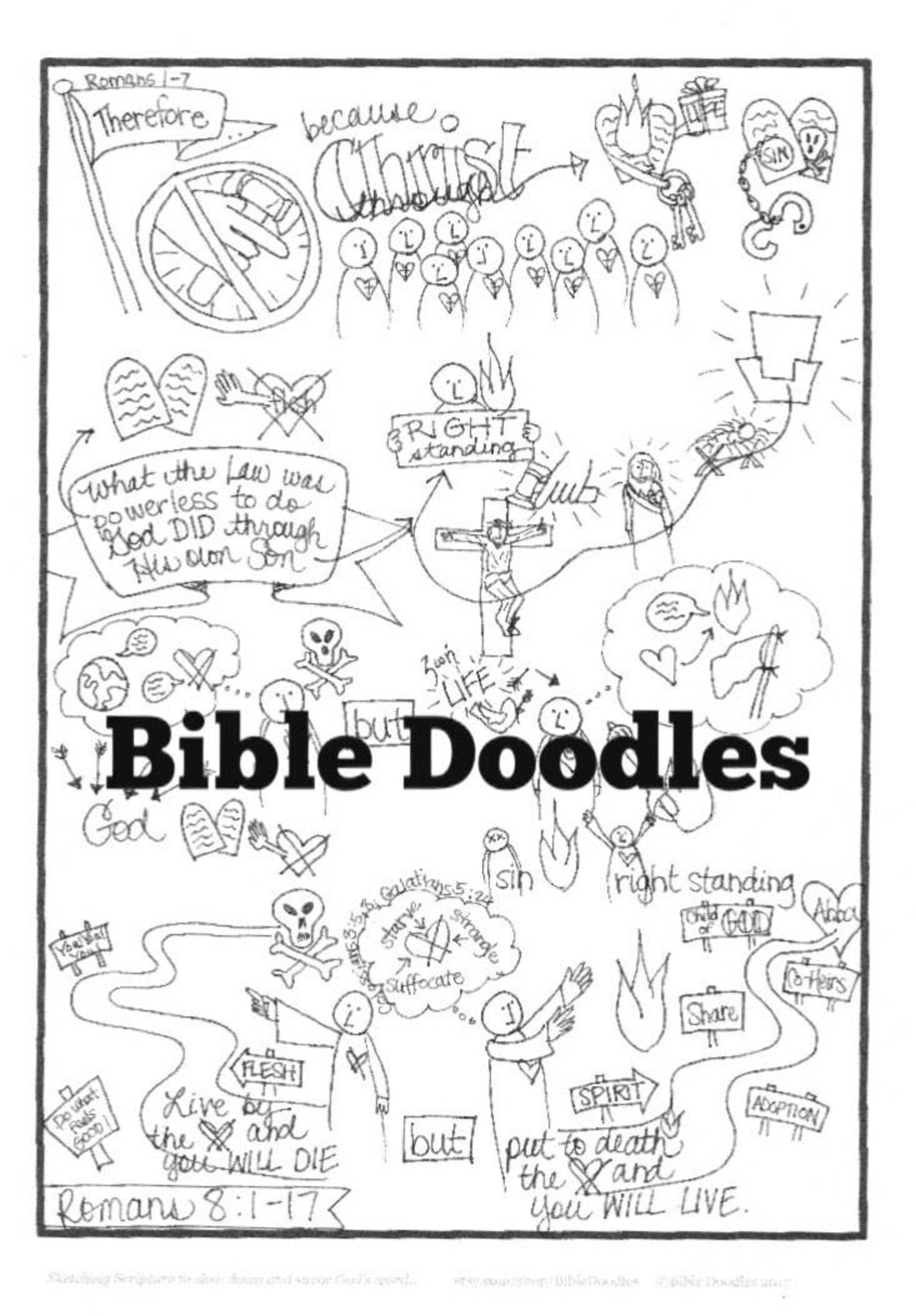 Bible Doodle Study Packet for Romans 7-8 - Etsy
