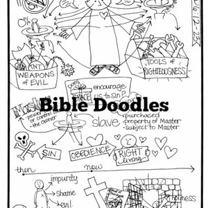 Bible Doodle Study Packet for Romans 5-6 - Etsy