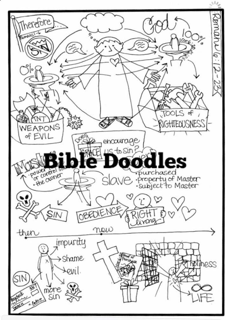 Bible Doodle Study Packet for Romans 5-6 - Etsy