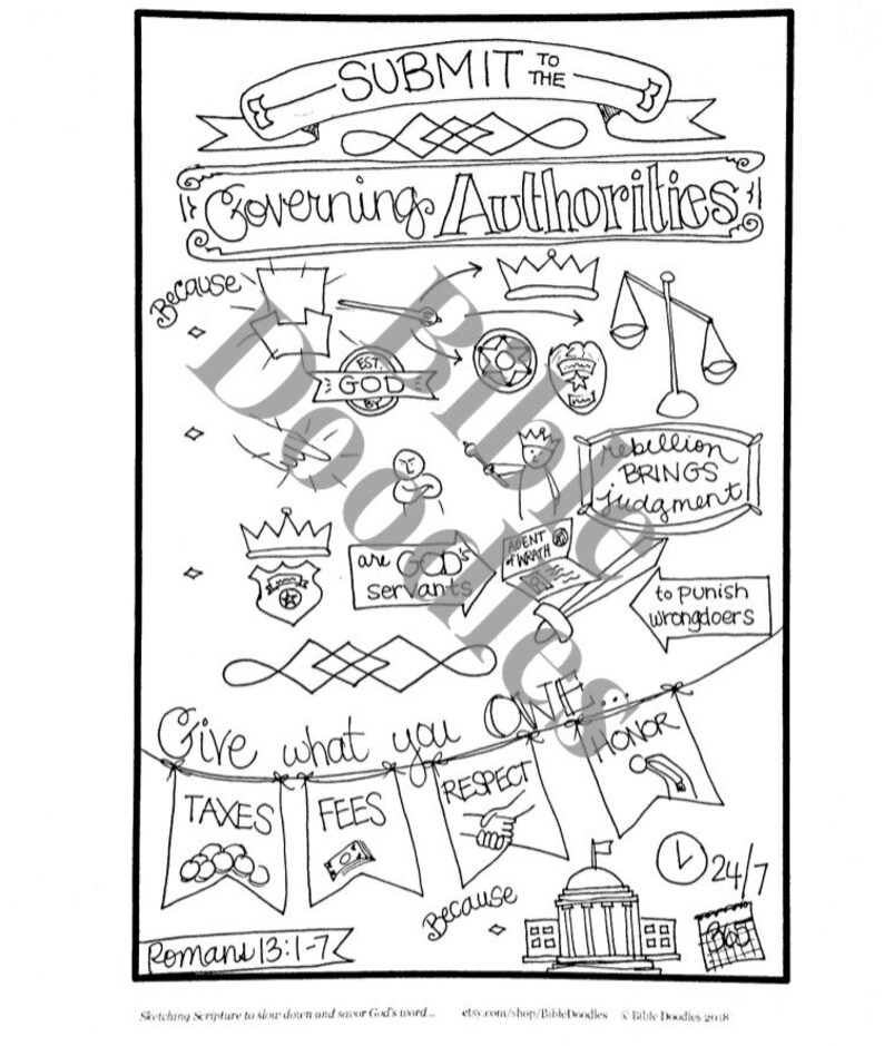 Bible Doodle Study Packet for Romans Chapters 13-16 - Etsy