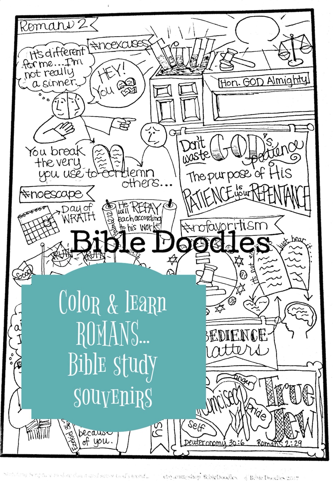 Complete Bible Doodles Study Pack for Romans - Etsy