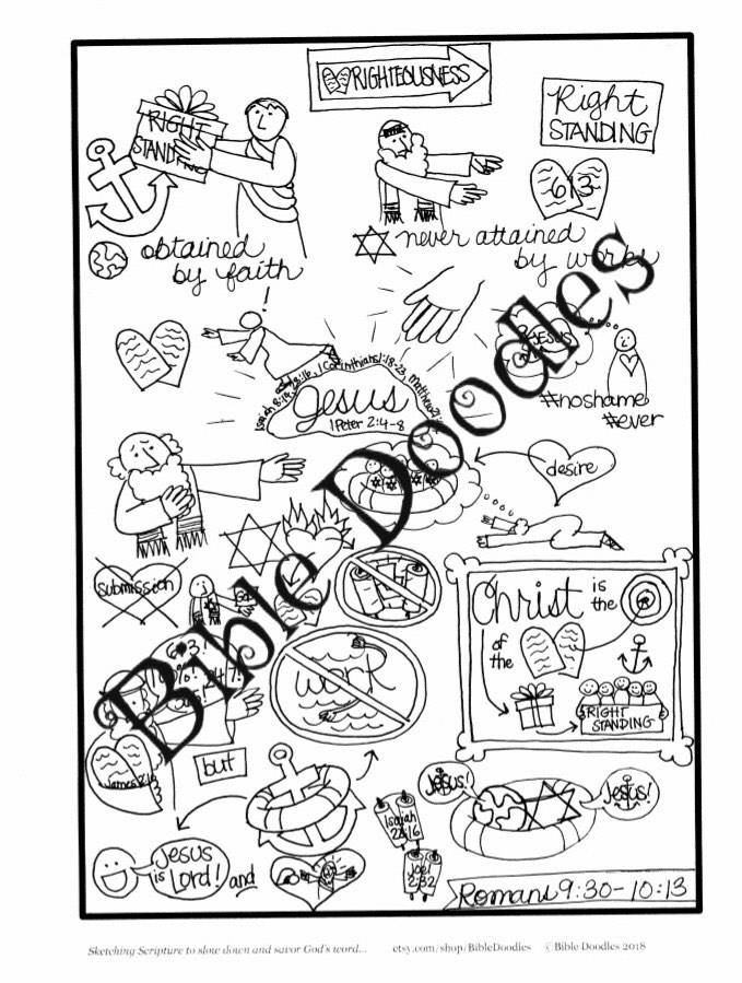 Bible Doodle Study Packet for Romans 9-11 - Etsy