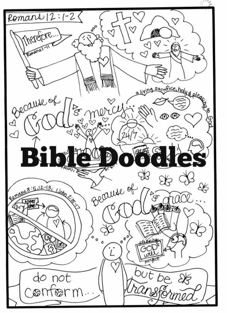 Bible Doodle Study Packet for Romans Doxology & Chapter 12 - Etsy
