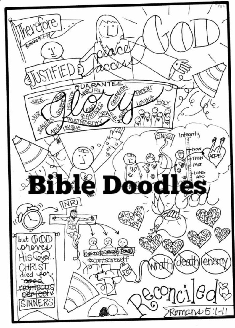 Bible Doodle Study Packet for Romans 5-6 - Etsy