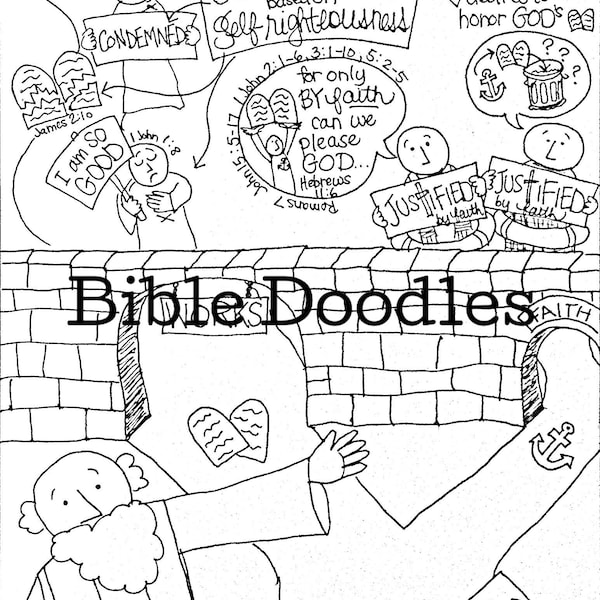 Bible Doodle Study Packet for Romans 5-6 - Etsy