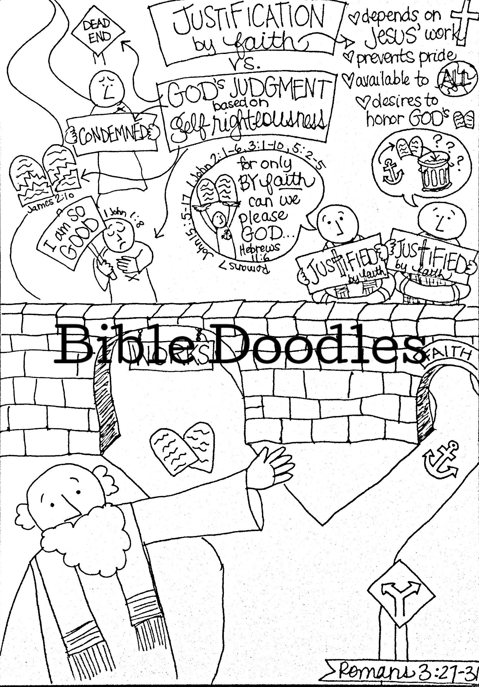 Bible Doodle Study Packet for Romans 3-4 - Etsy