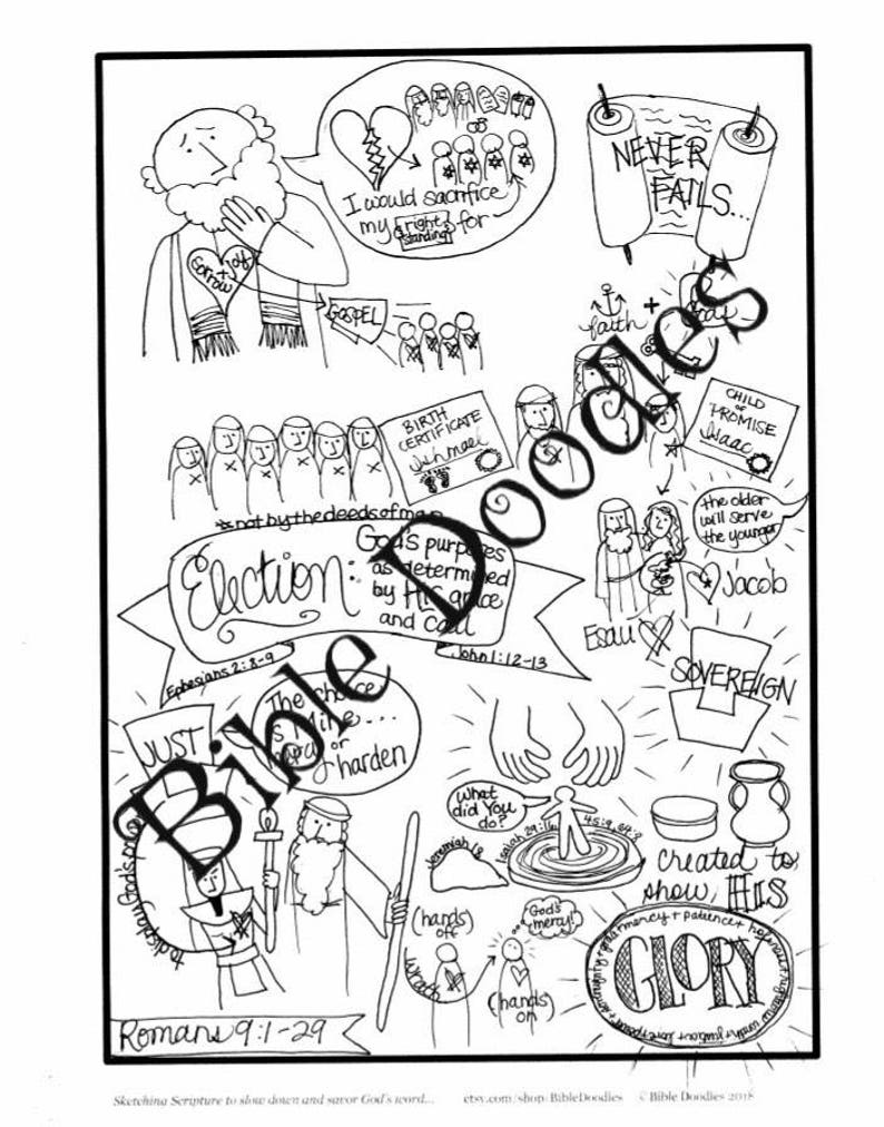 Bible Doodle Study Packet for Romans 9-11 - Etsy