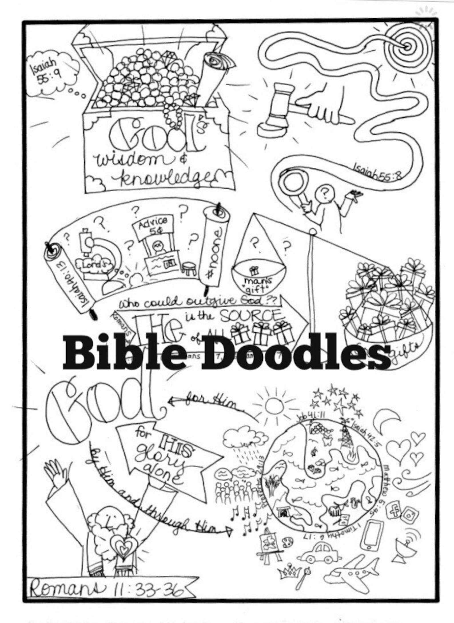 Bible Doodle Study Packet for Romans Doxology & Chapter 12 - Etsy