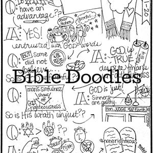 Bible Doodle Study Packet for Romans 3-4 - Etsy