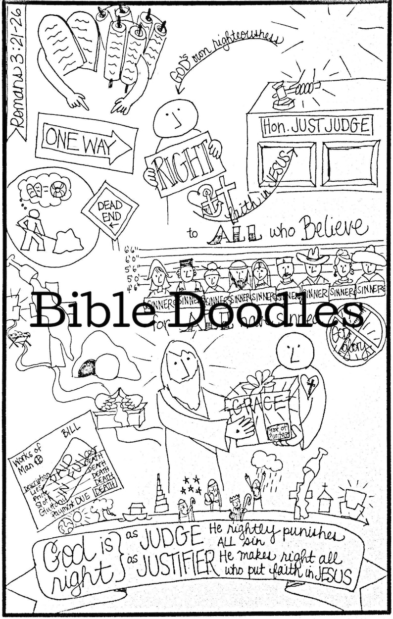 Bible Doodle Study Packet for Romans 3-4 - Etsy