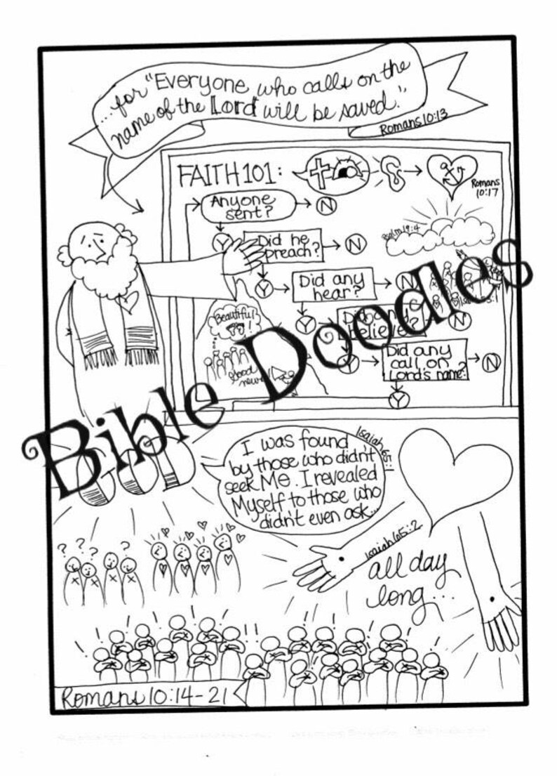 Bible Doodle Study Packet for Romans 9-11 - Etsy