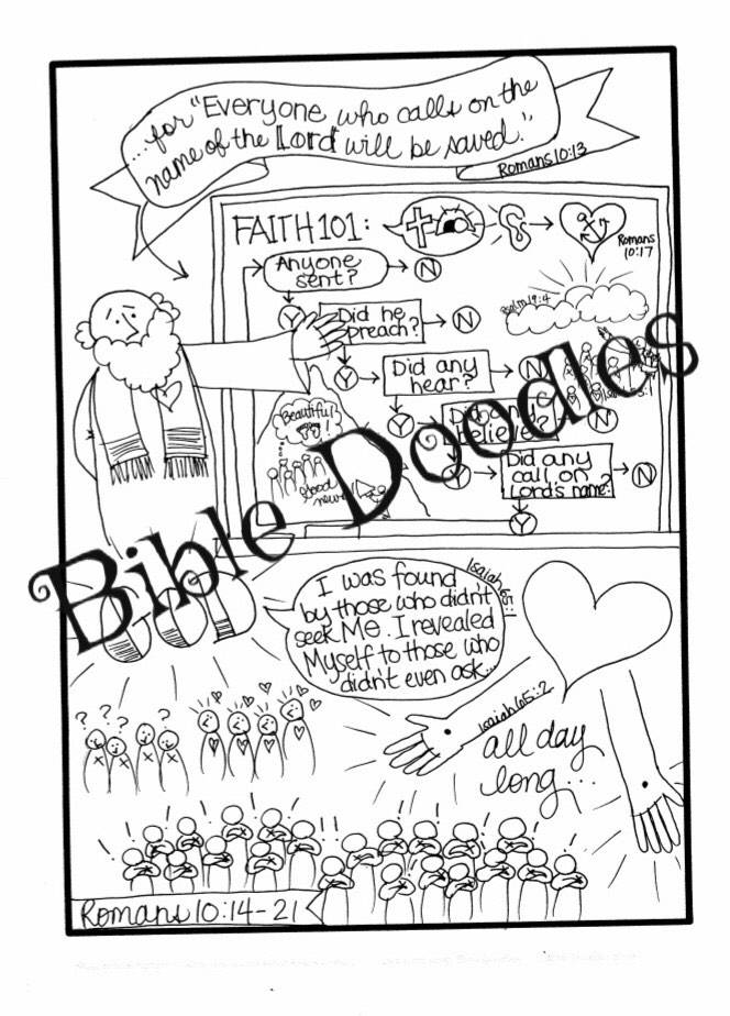 Bible Doodle Study Packet for Romans 9-11 - Etsy