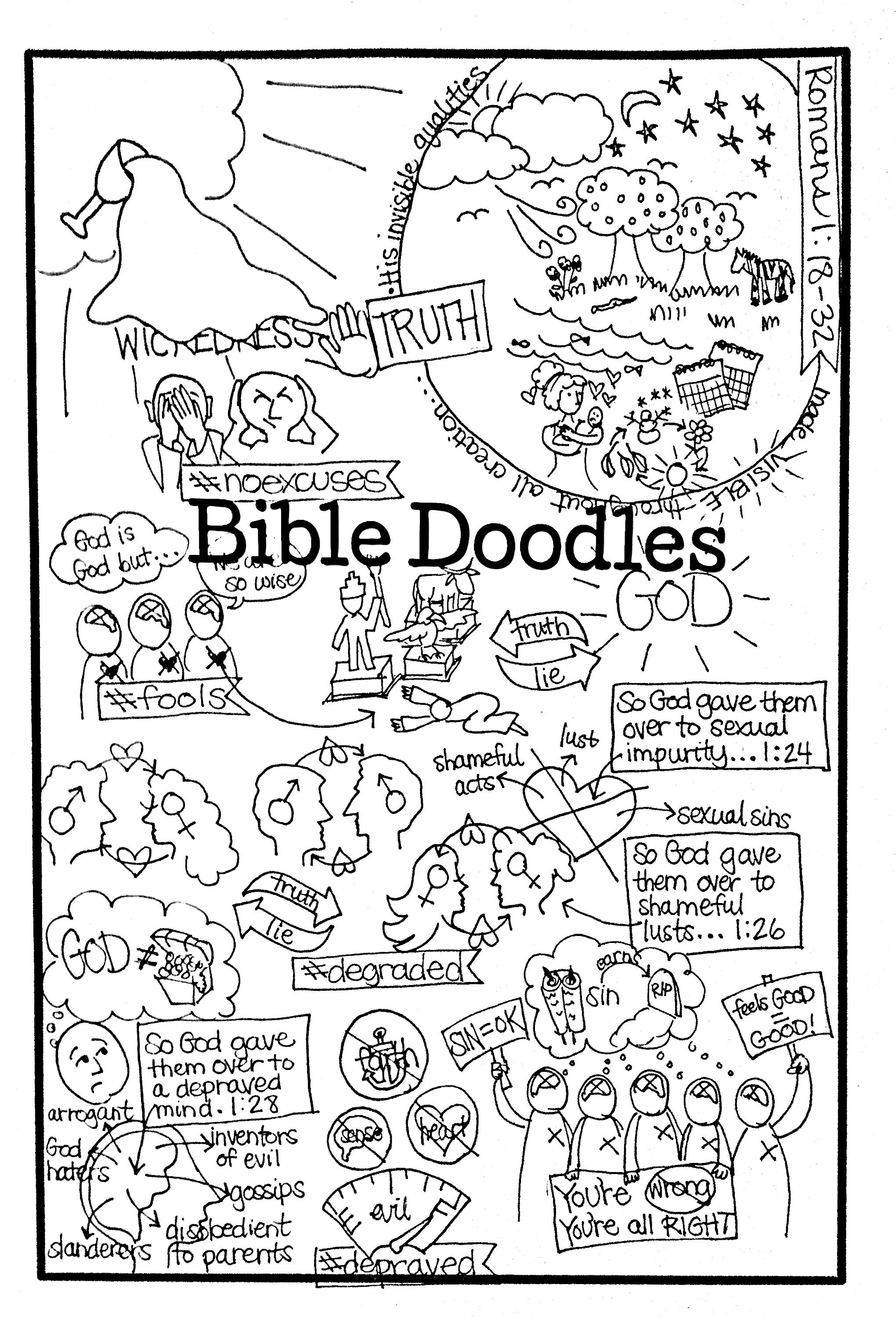 Bible Doodle Study Packet for Romans 1-2 - Etsy