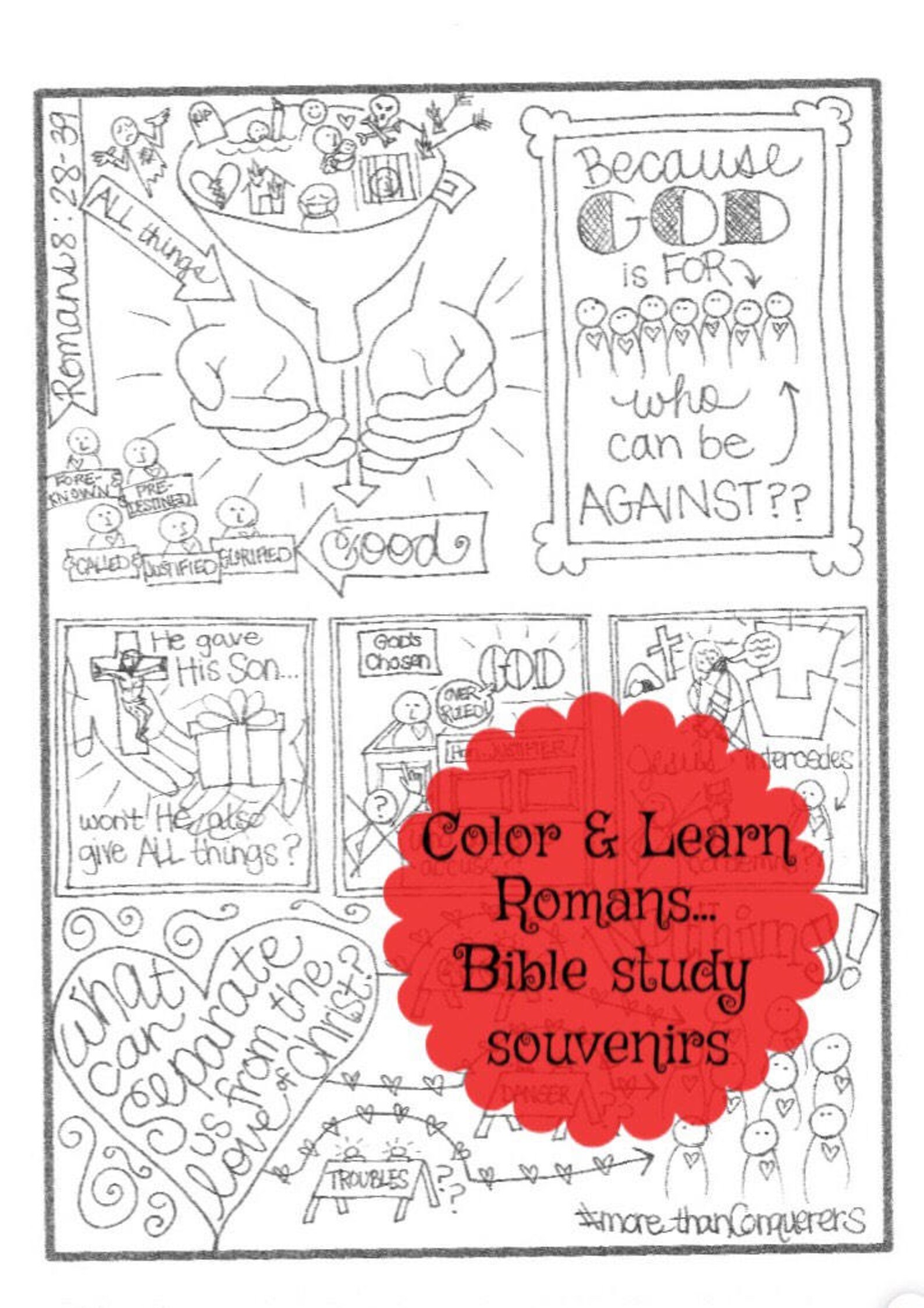 Bible Doodle Study Packet for Romans 7-8 - Etsy