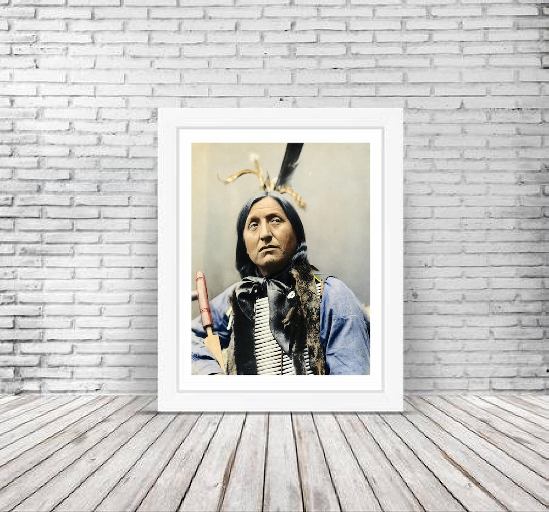Left Hand Bear Indian Chief Oglala Sioux Indian Native American Vintage ...