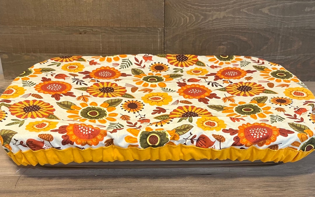 Autumn Floral Rectangle Cake Pan Cover: Reusable Cotton Dish Cover - Etsy