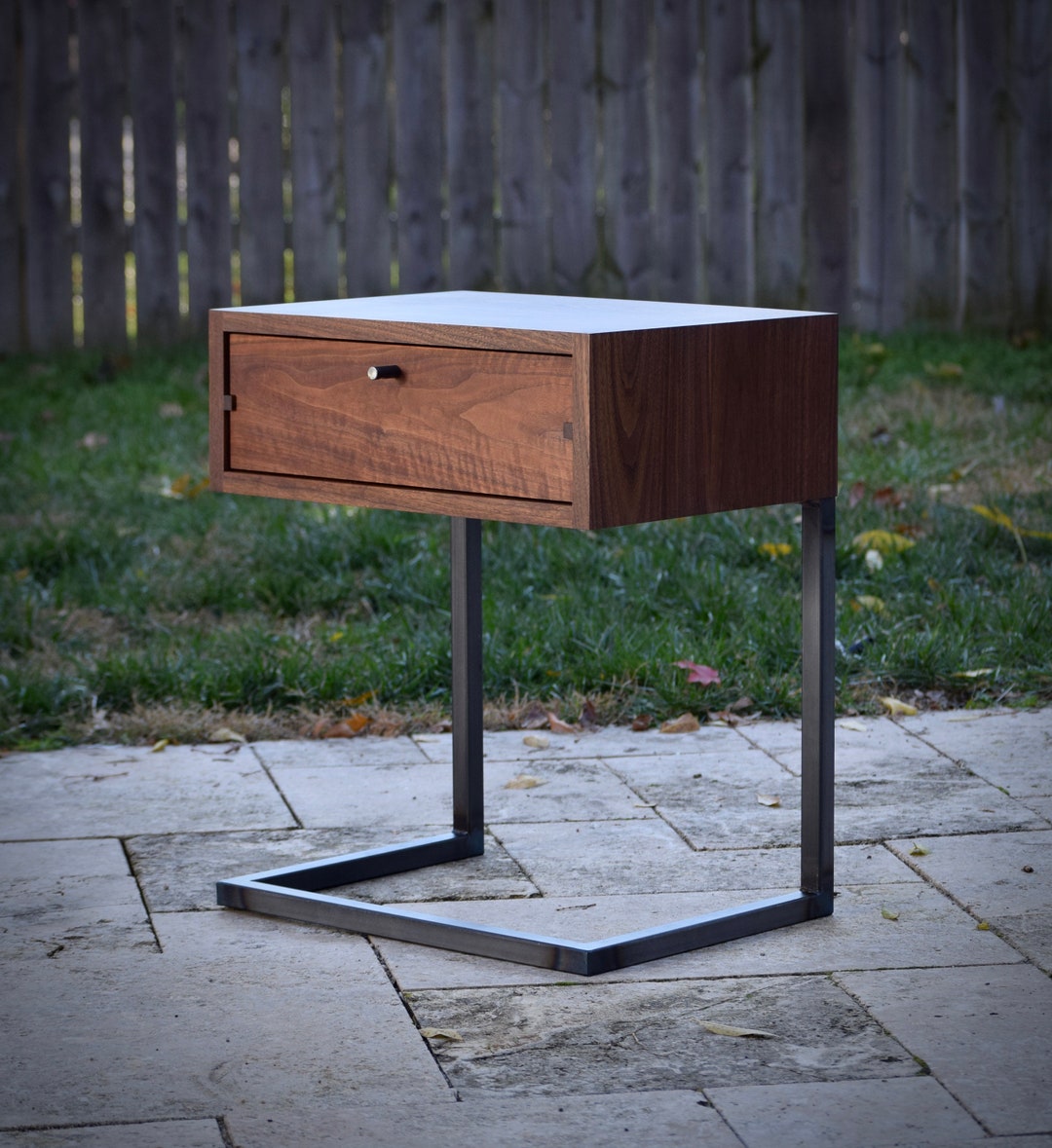 Minimalist Nightstand, Minimalist End Table, Pictured in Walnut - Etsy