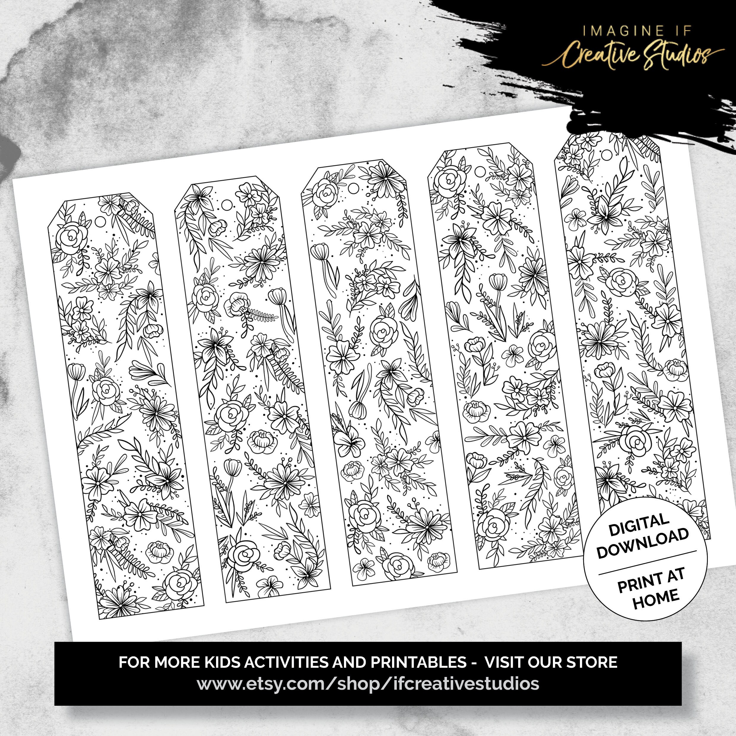 Flowers Bookmark Colouring in | Kids Activities | Digital Download ...