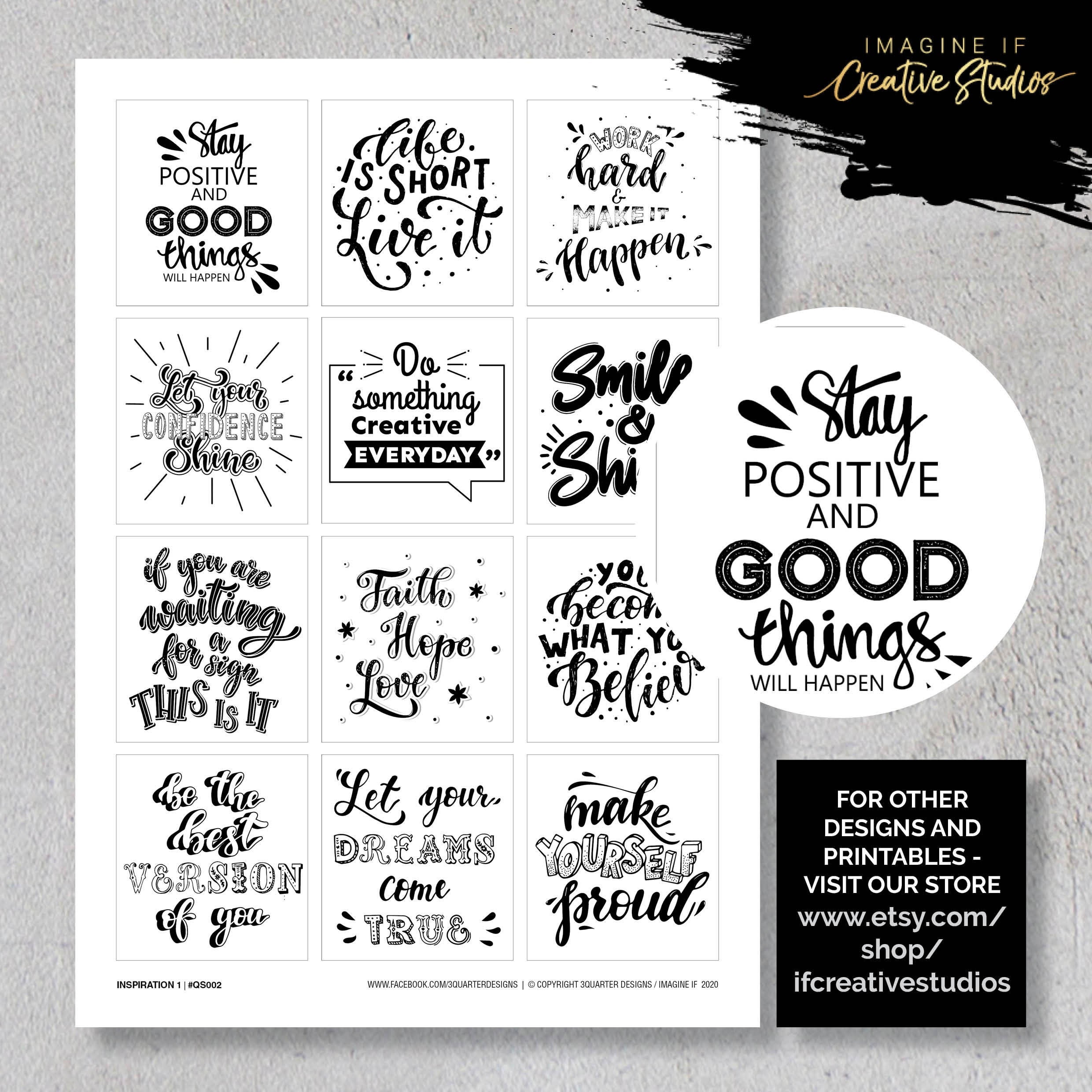 Craft Supplies & Tools Phrases Card Making Scrapbooking Coloured Quote ...