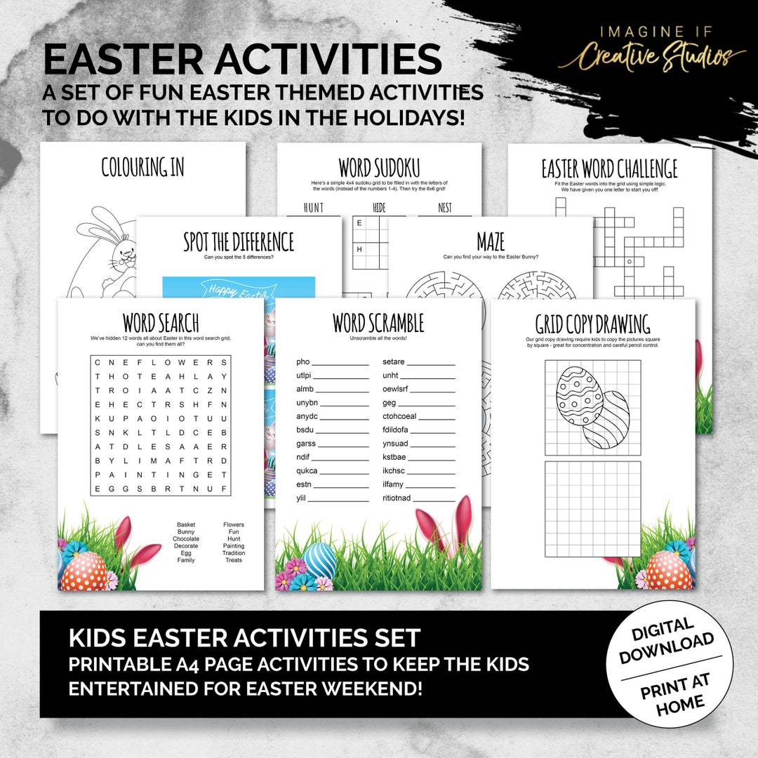 Easter Activities | Kids Puzzles | Kids Activities | Digital Download ...