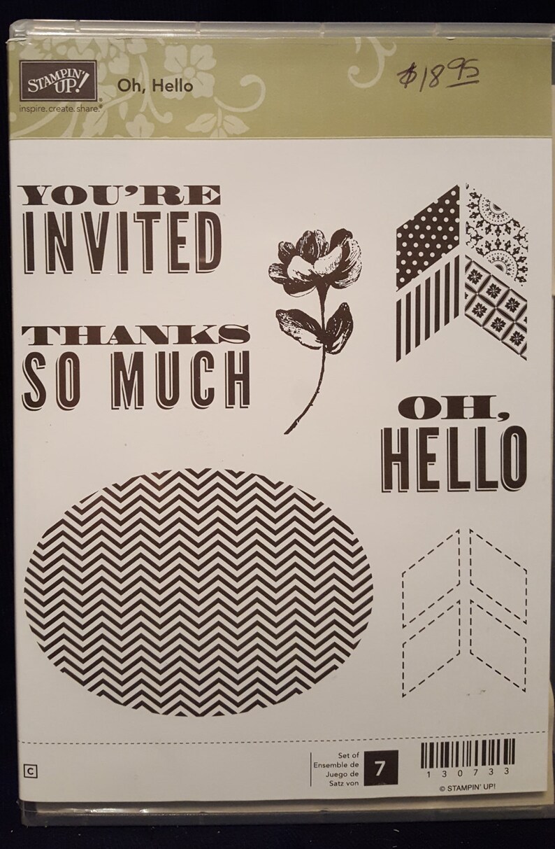 Oh Hello Clear Mount Stamp Set by Stampin' Up - Etsy