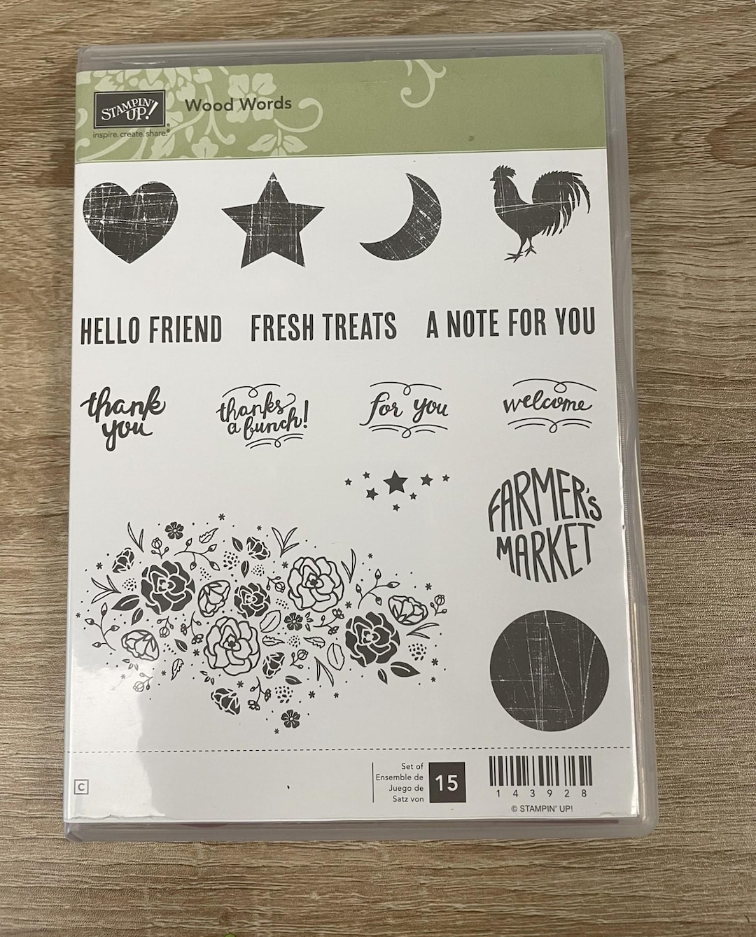 Wood Words Stamp Set With Coordinating Dies by Stampin' Up! - Etsy