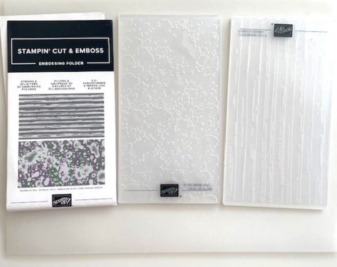 Mini Embossing Folders Stripes and Splatters From Stampin' Up! - Etsy