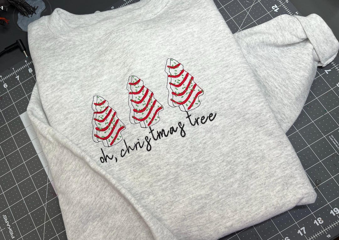 Embroidered Christmas’s Tree Cake Sweatshirt - Etsy