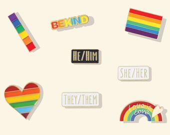 She Her Pride Pins - Etsy