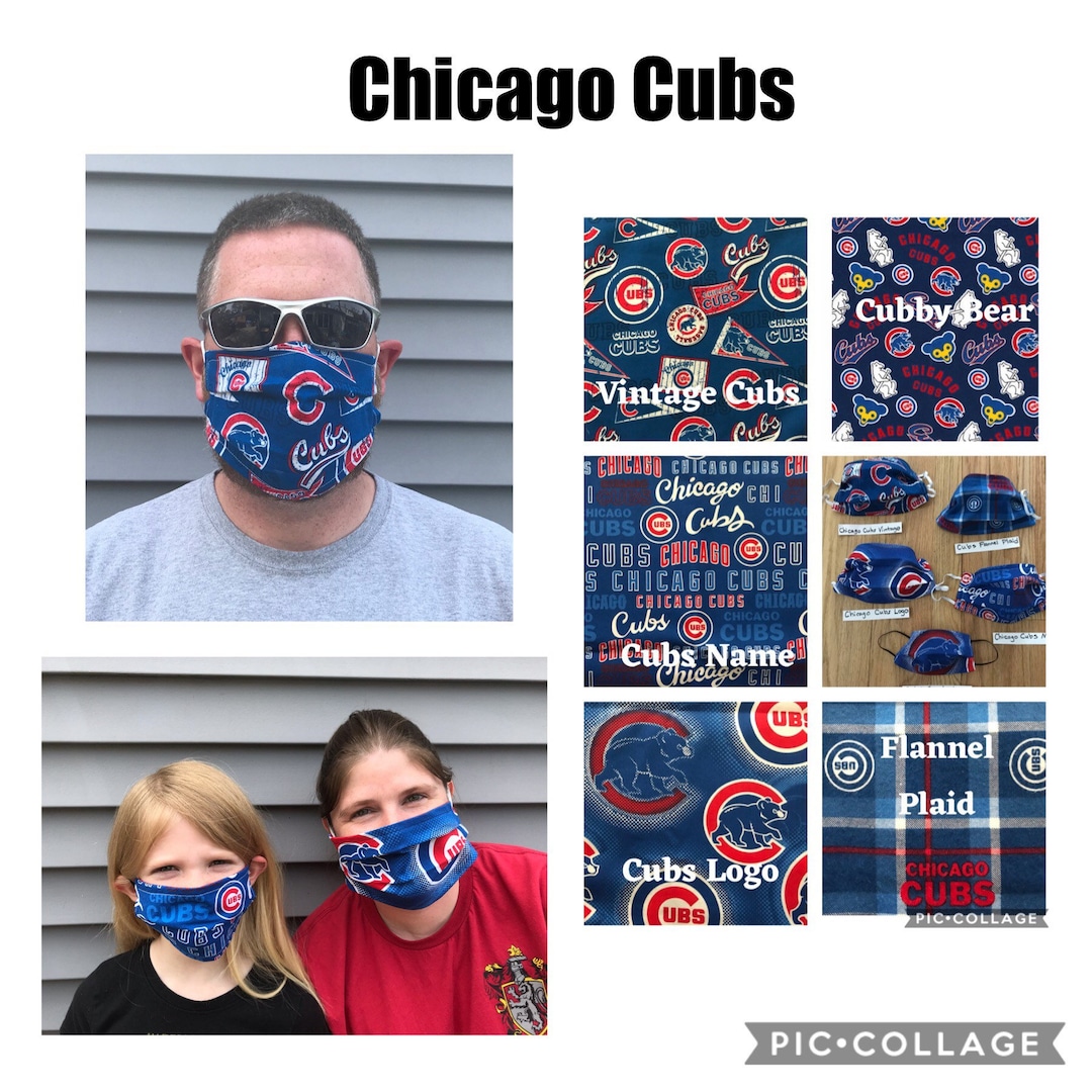 Chicago Cubs Face Masks, Vintage Cubs Mask, Cubby Bear Masks, Chicago ...