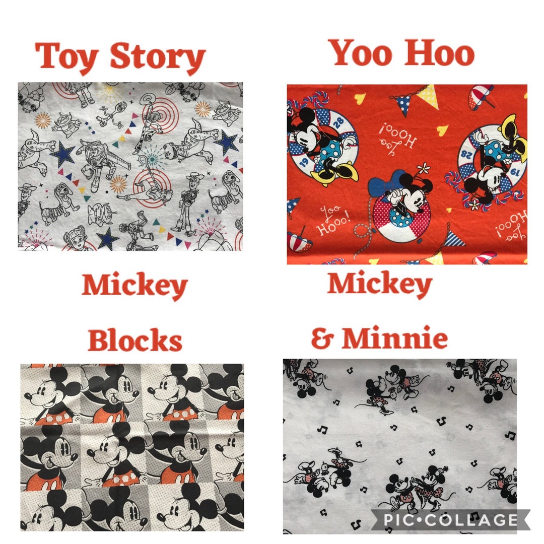 1/4 Yard Disney Fabric, Disney Material, Minnie Fabric, Mickey Material ...