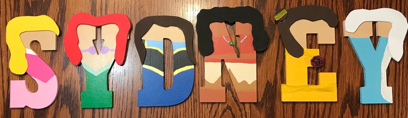 6 Letter Disney Princesses Disney Mickey Mouse Elena of | Etsy