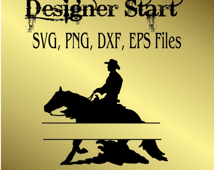 Western Reiner Reining Sihouette Svg Cutting File Cricut Cowboy Rodeo ...