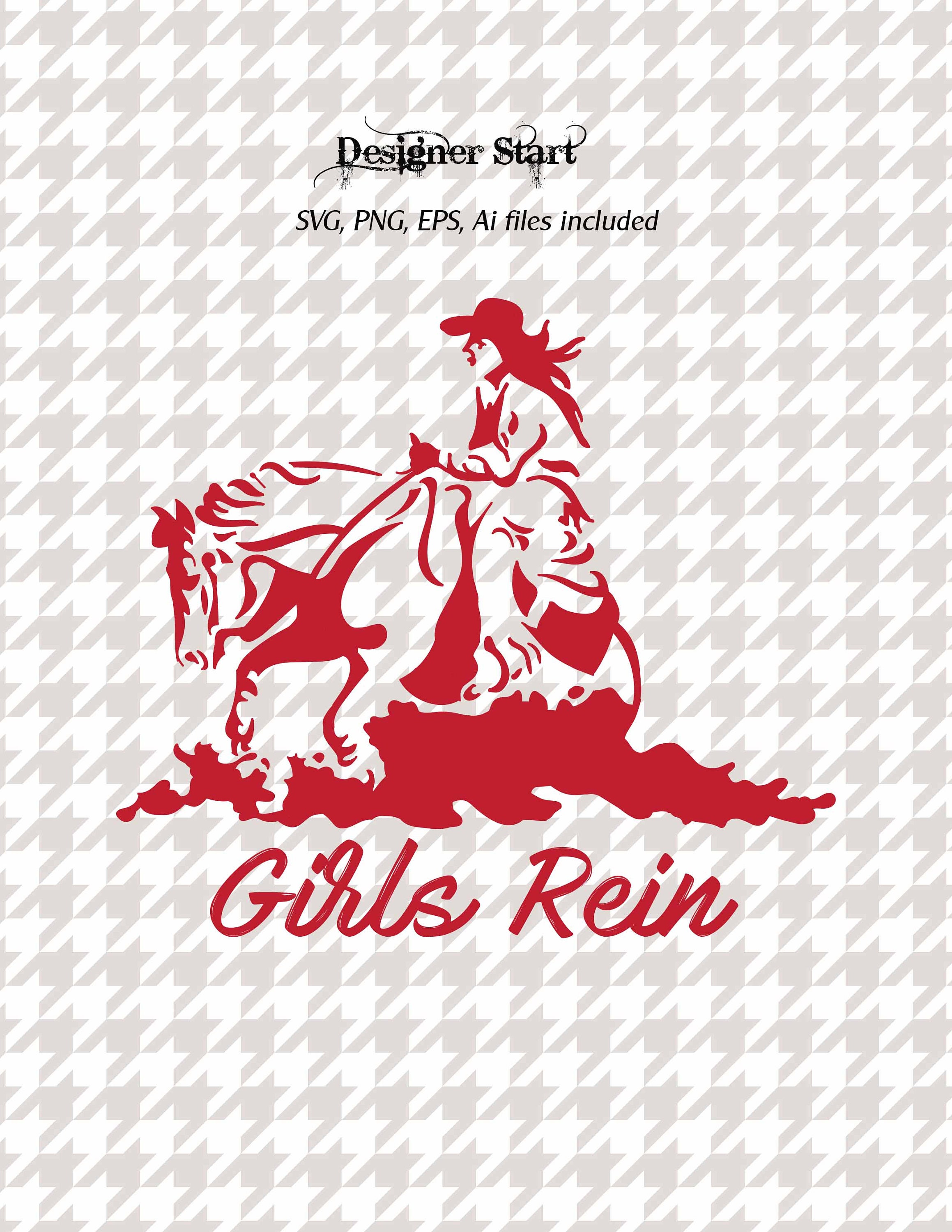 Girls Rein Horse Svg Vector Art Clip Art for Vinyl Silhouette - Etsy