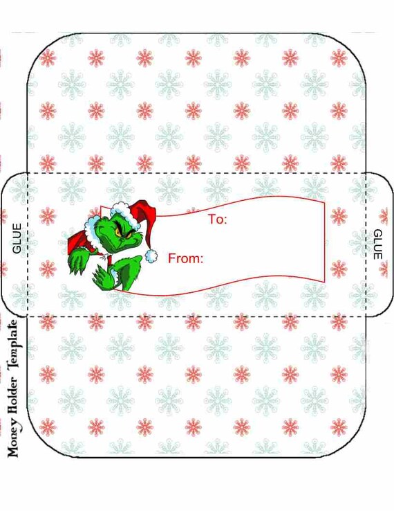 Grinch Christmas Money Card Printable | Etsy