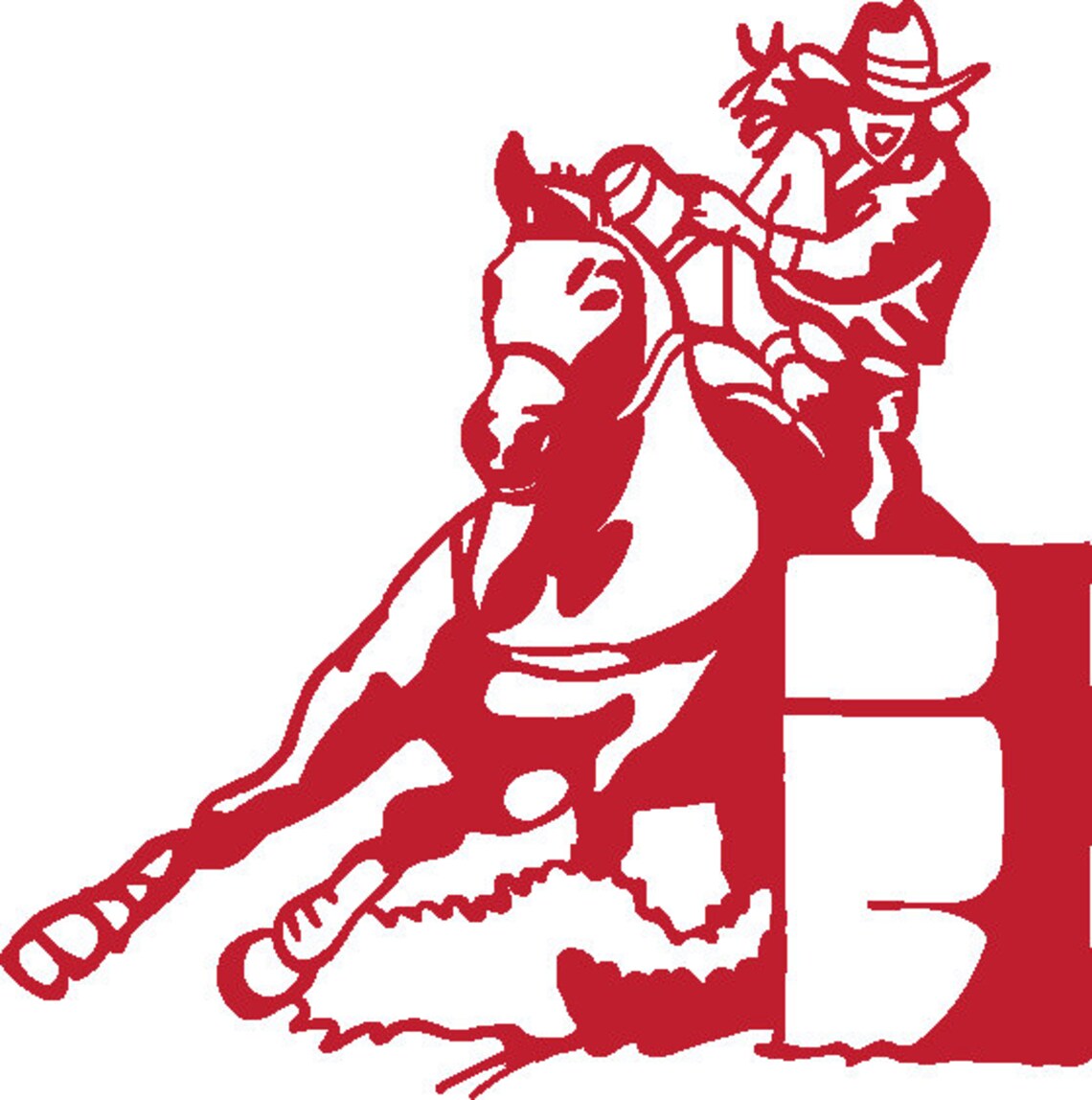 Lady Barrel Racer Cowgirl Rodeo Vector Art Silhoette Cricut - Etsy