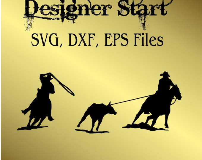 Go Left Team Ropers SVG PNG Cutting Files Silhouette - Etsy