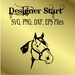 Girls Rein Horse Svg Vector Art Clip Art for Vinyl Silhouette Cricut ...