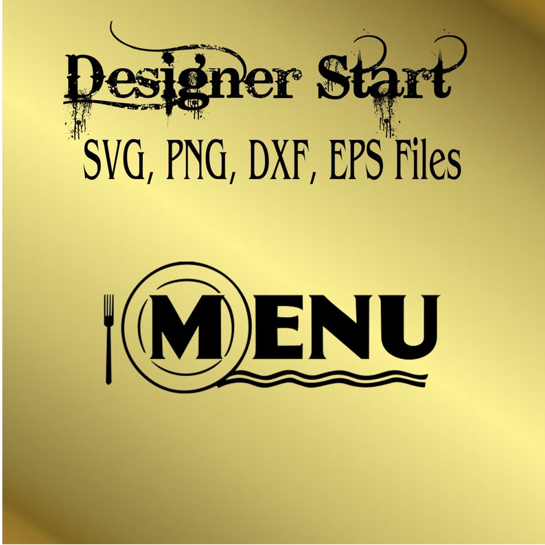 Menu Sign SVG PNG Clipart Kitchen Decor Silhouette Cutting - Etsy