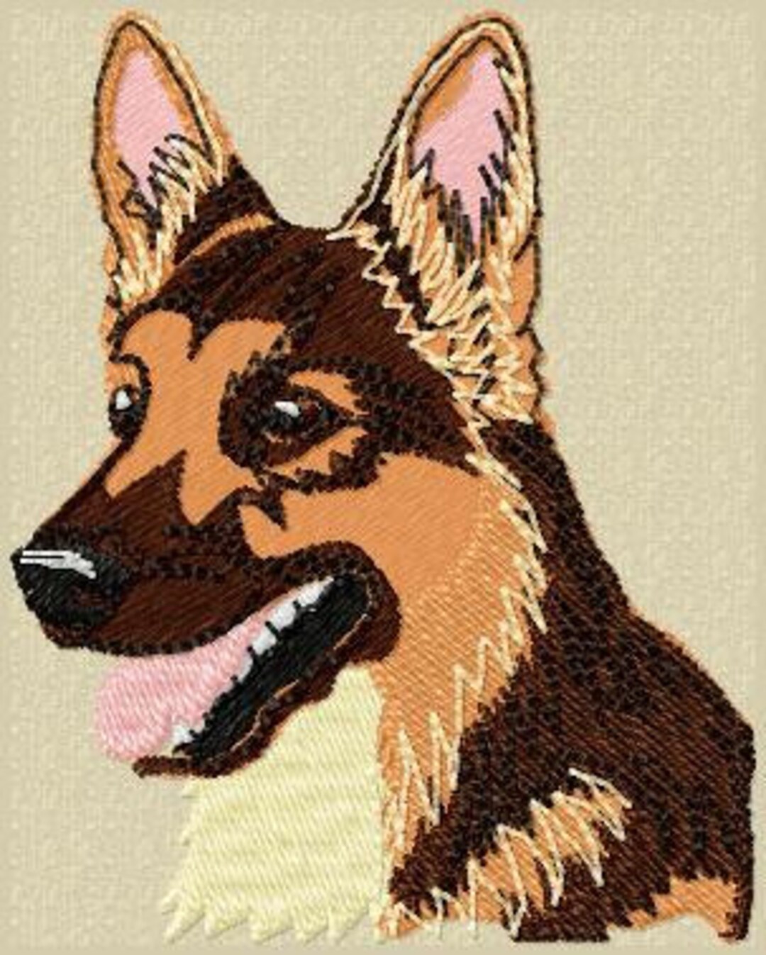 German Shepard Canine Embroidery Machine Design File Support Guide ...